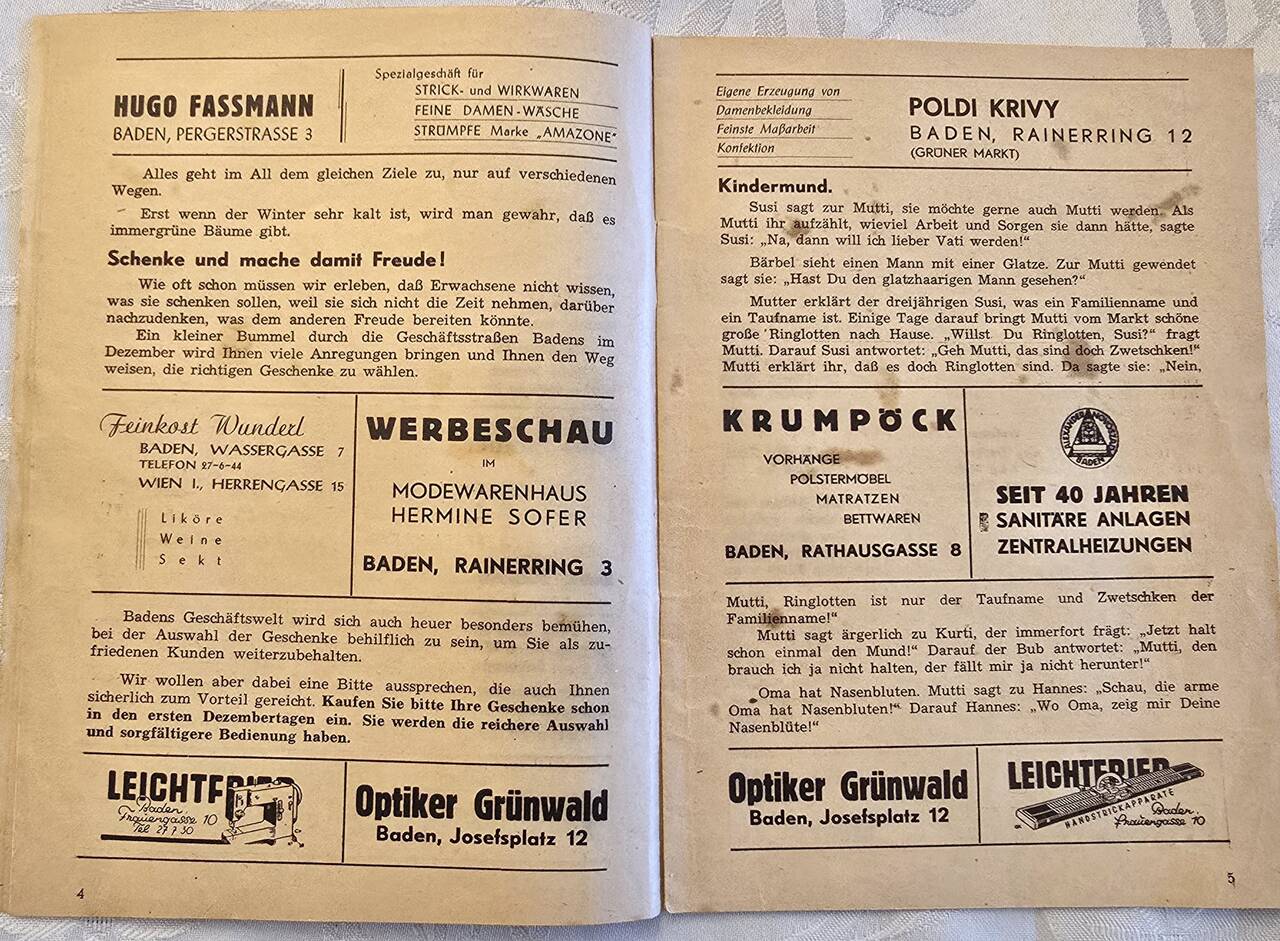 Badener Weihnachtspost 1955